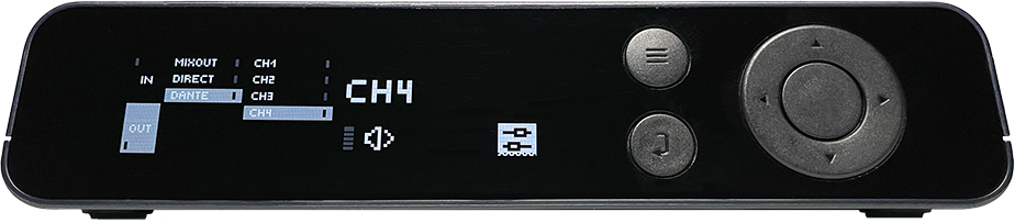 What can I do on the Hub DSP Receiver screen?